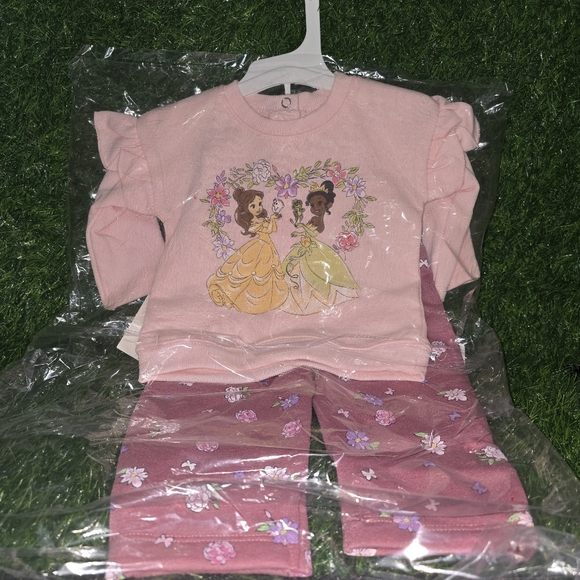 Disney | Matching Sets | Disney Pink And Yellow Princess Outfit | Poshmark